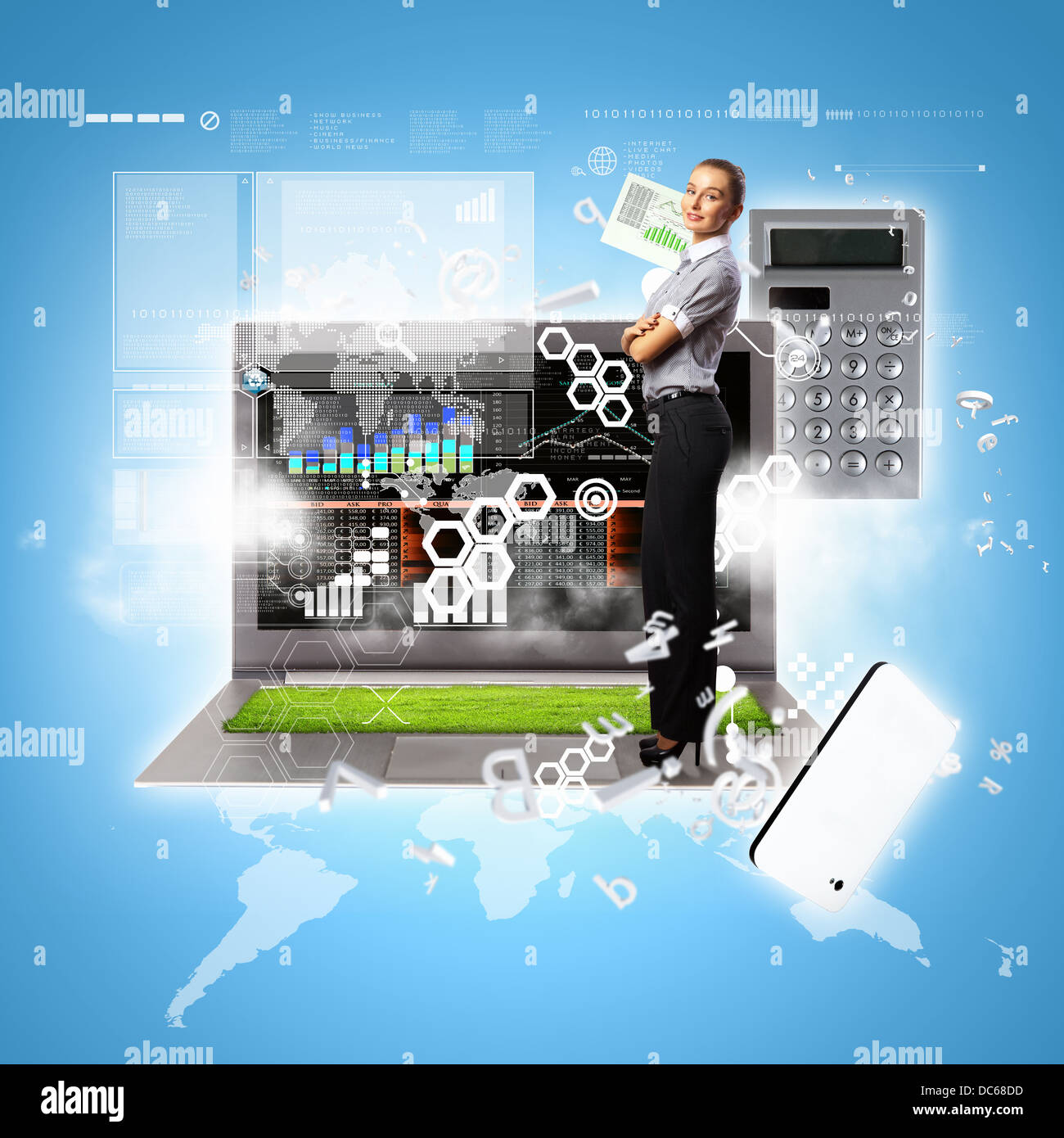 Modern technology illustration Stock Photo - Alamy