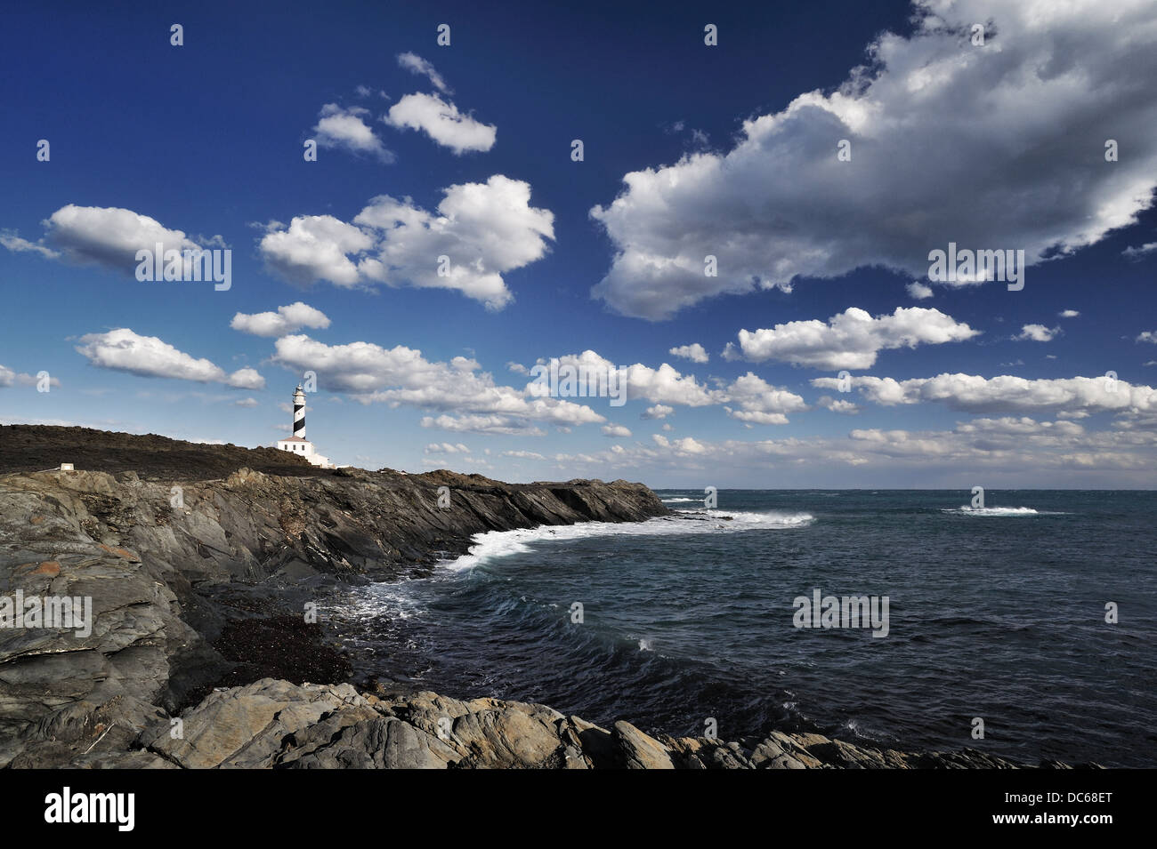 Lighthouse on the cliff Stock Photo - Alamy