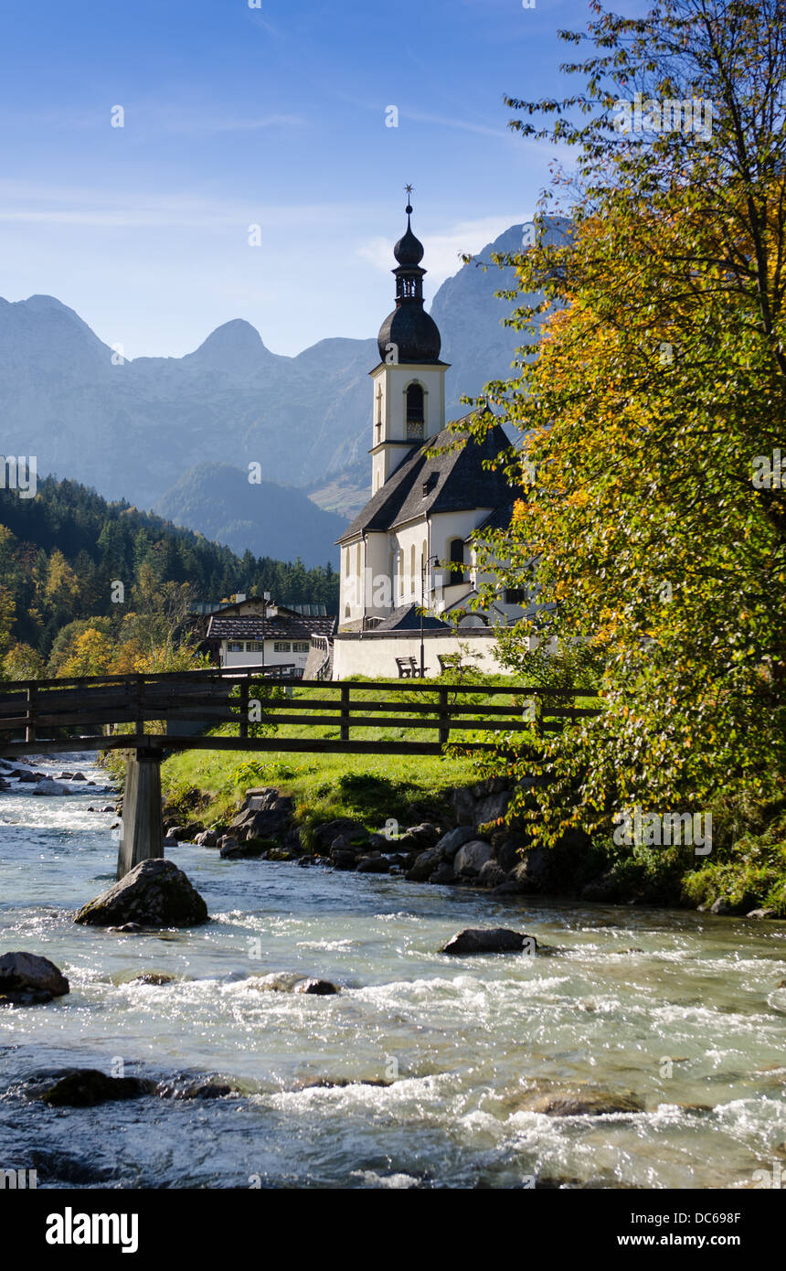 Ramsau church st sebastian in autumn hi-res stock photography and ...