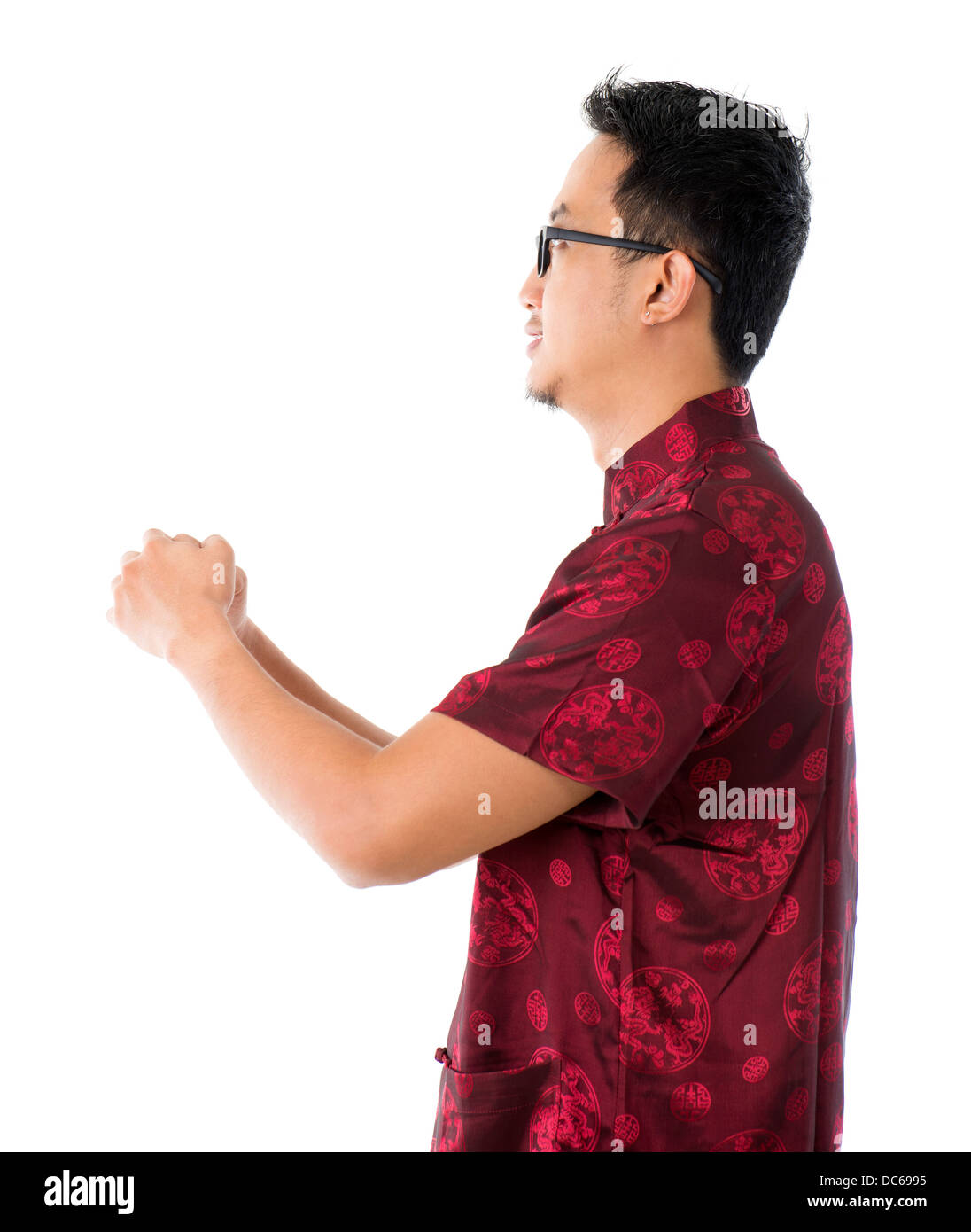 Side view Asian Chinese man Stock Photo - Alamy
