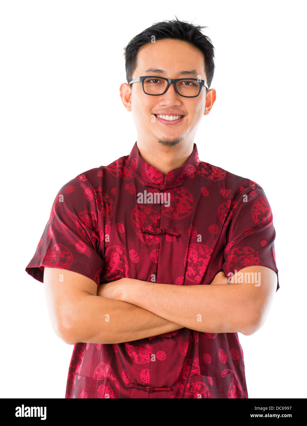 Chinese man in traditional Chinese Tang suit Stock Photo - Alamy