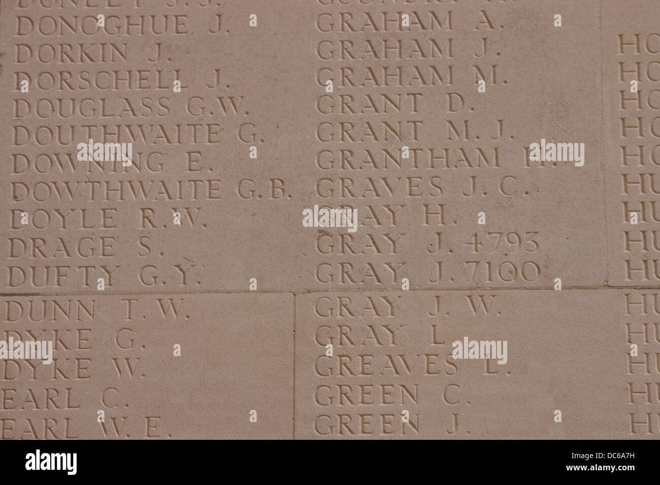 Names of the Missing - Menin Gate Stock Photo - Alamy