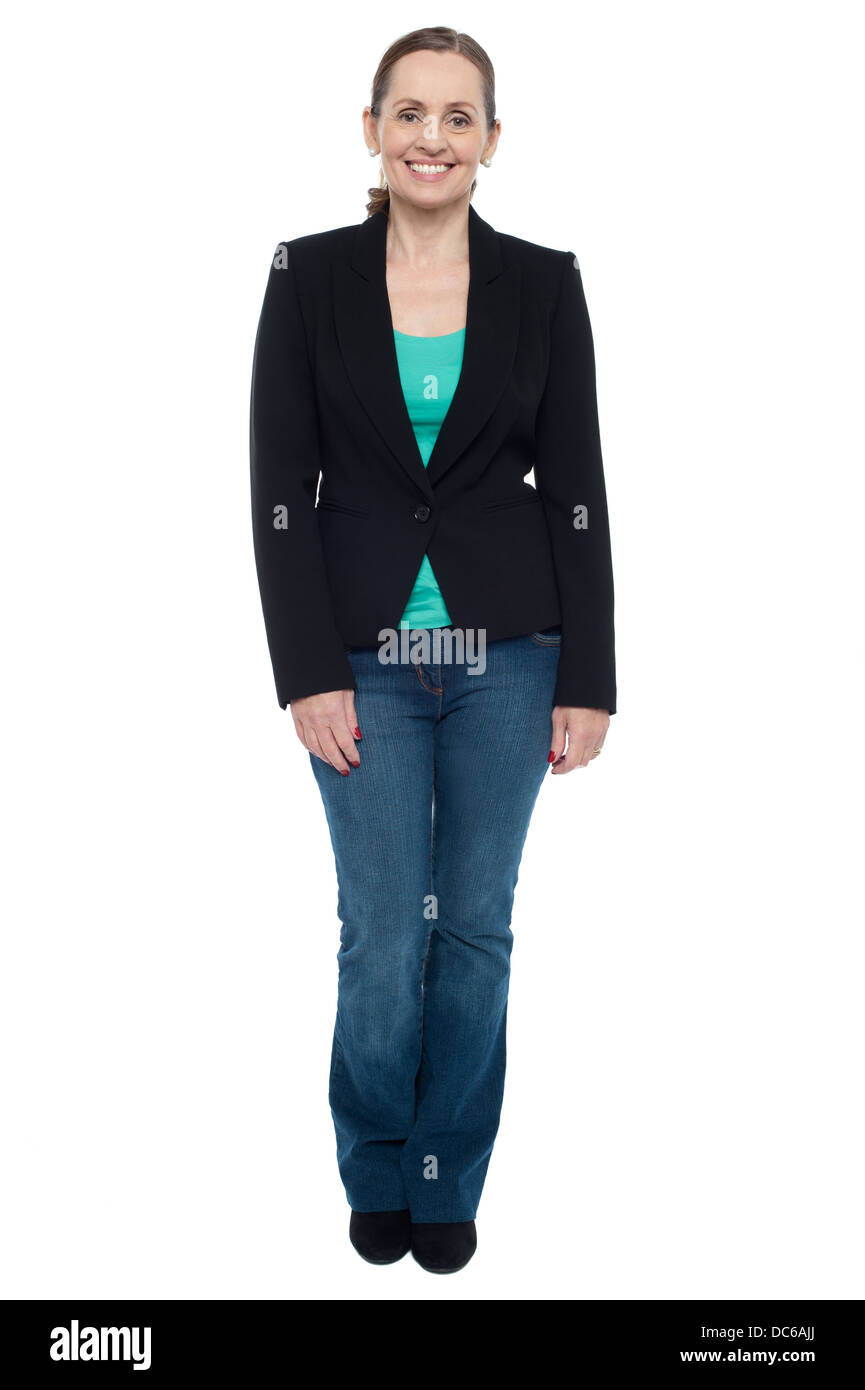 Full length portrait of a stylish trendy woman Stock Photo - Alamy