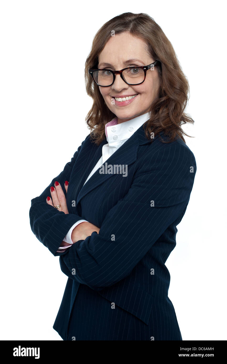 Side profile of an ambitious business executive Stock Photo - Alamy