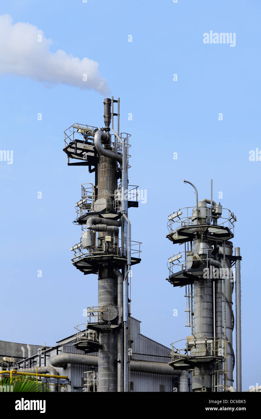 Industrial with factory chimney Stock Photo - Alamy