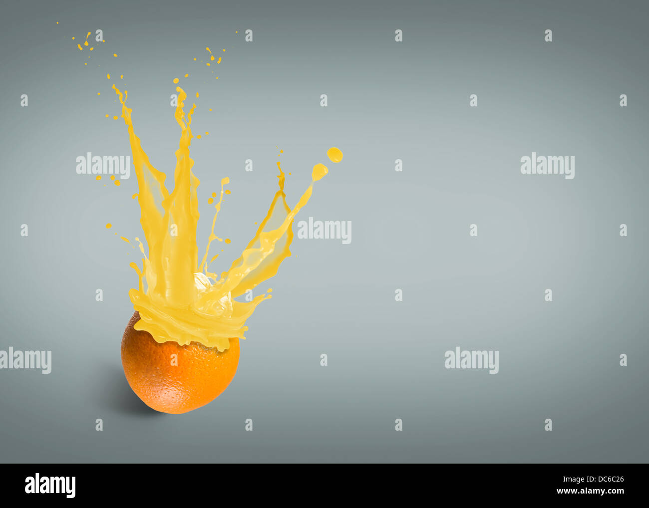 fresh orange juice with a splash Stock Photo - Alamy