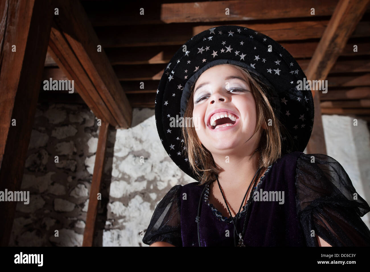 Cute Young WitchLaughing Stock Photo - Alamy