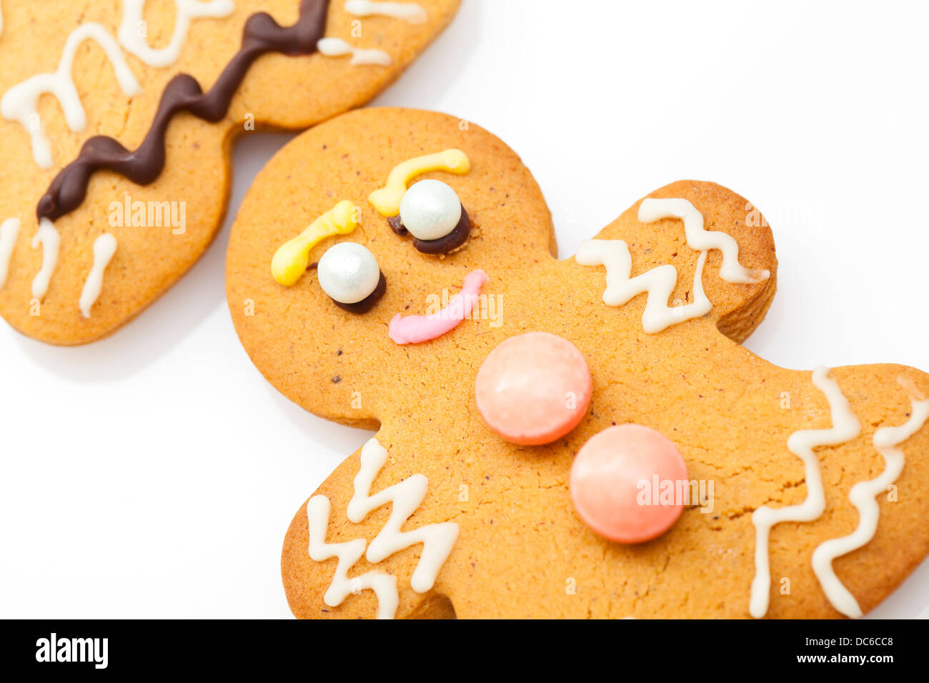 Ginger bread man isolated on white background Stock Photo - Alamy