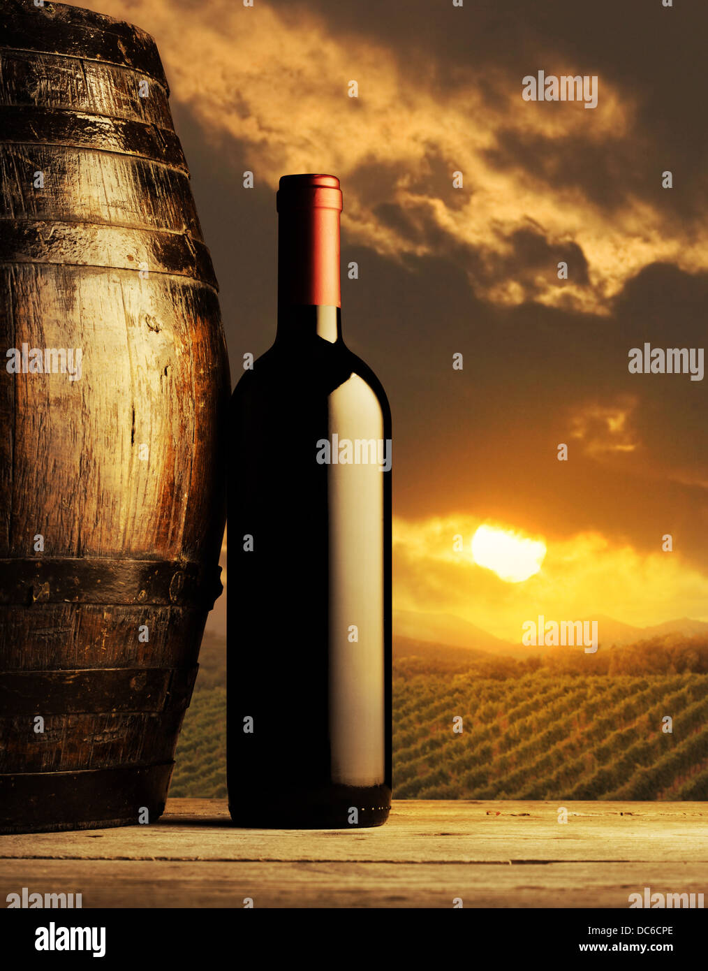 red wine bottle Stock Photo - Alamy