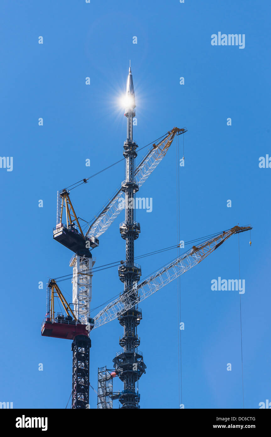 Freedom tower under construction Stock Photo - Alamy