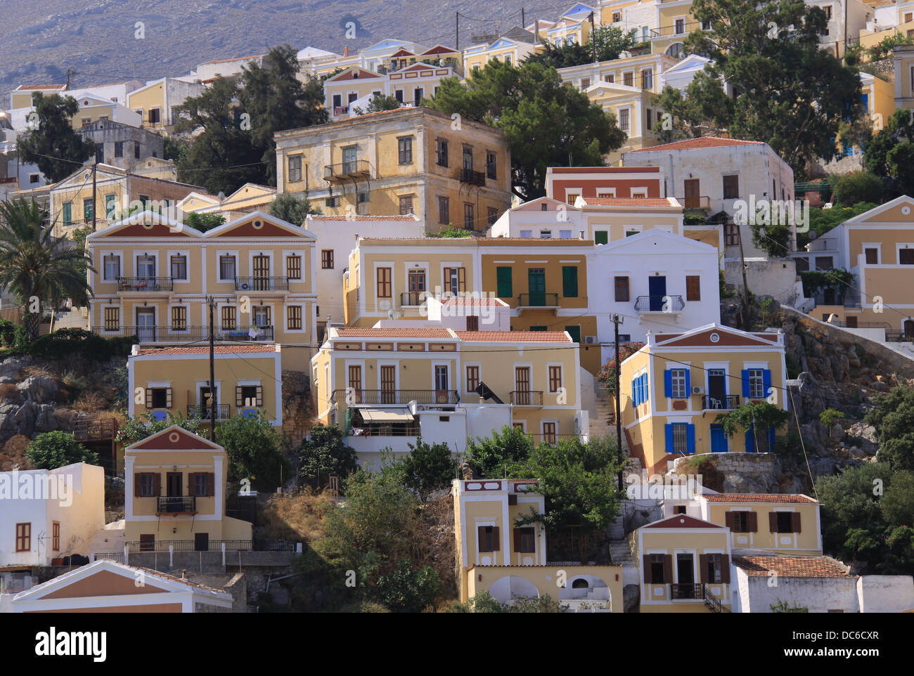 Old and Traditional Colorful Houses of Symi İsland Stock Photo - Alamy