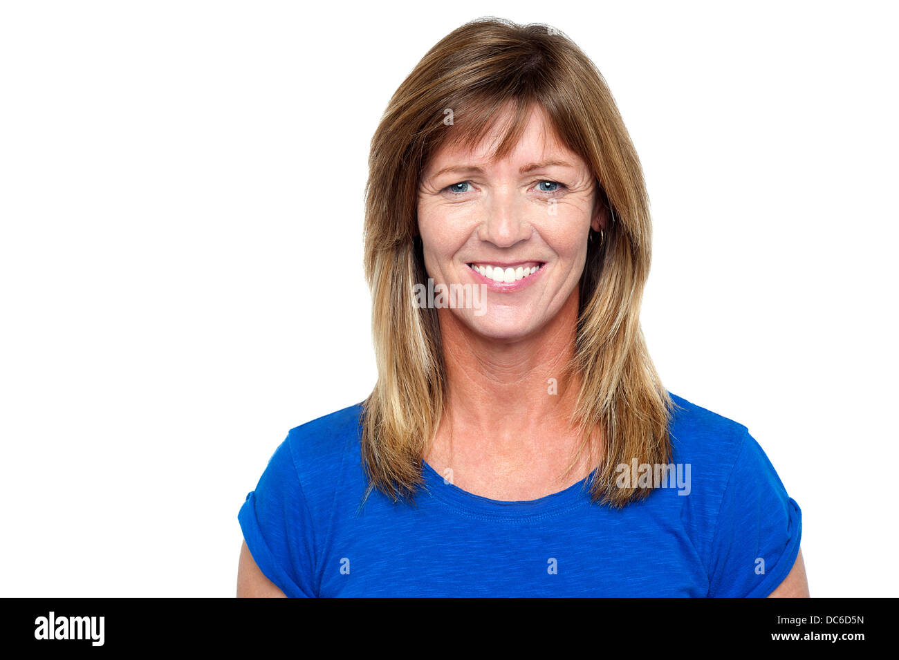 Smiling middle aged blonde woman Stock Photo - Alamy Smiling middle aged blonde woman Stock Photo - Alamy
