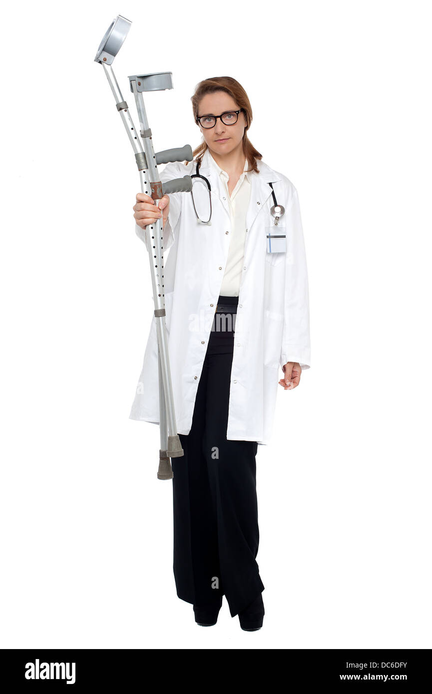 Woman doctor holding hands Cut Out Stock Images & Pictures - Alamy
