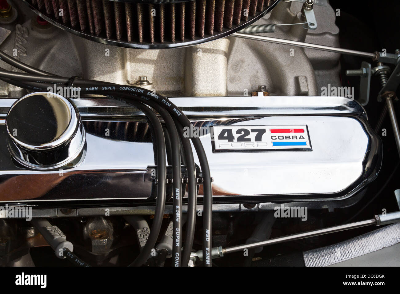 Closeup detail of the engine of a Shelby 427 Ford Cobra Stock Photo - Alamy