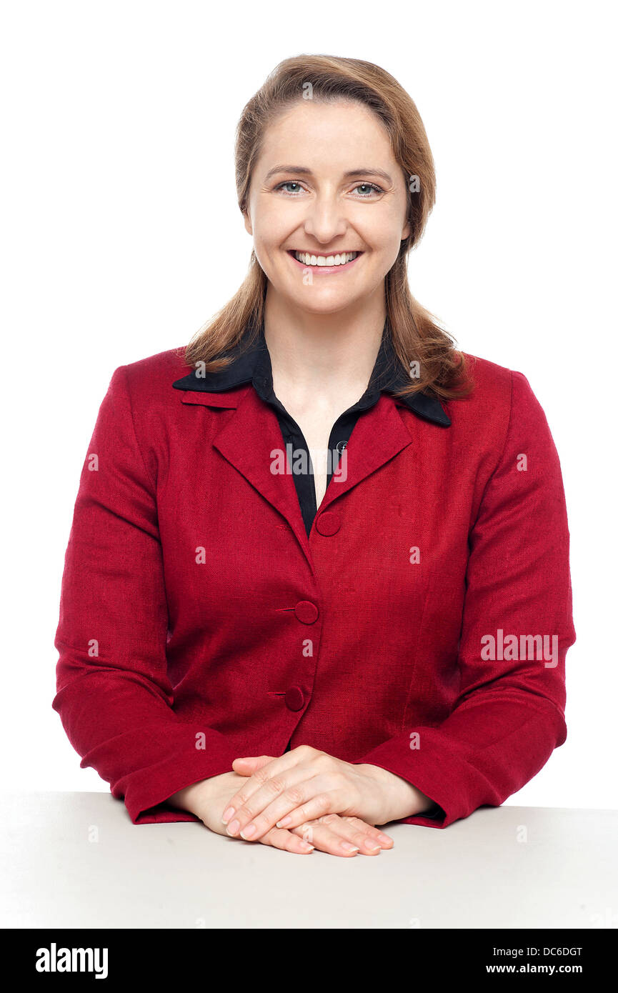 Confident business executive flashing a smile Stock Photo - Alamy