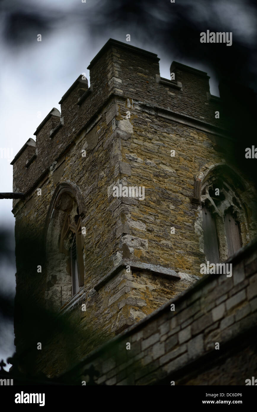 An old church with a turret roof Stock Photo - Alamy