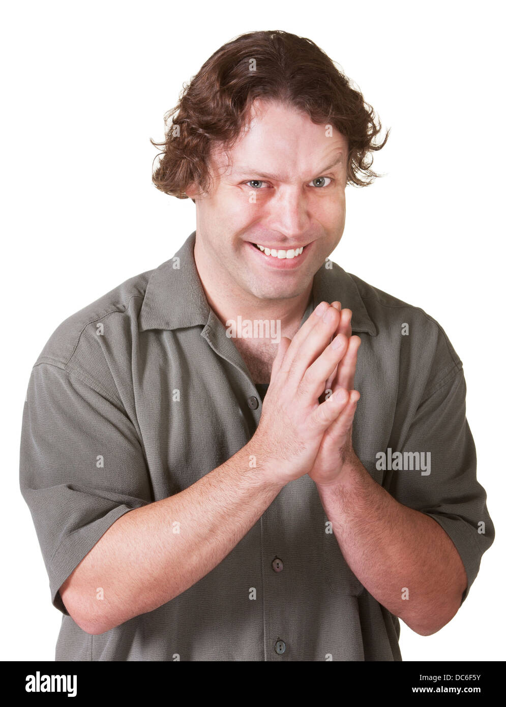 Man with Evil Grin Stock Photo - Alamy