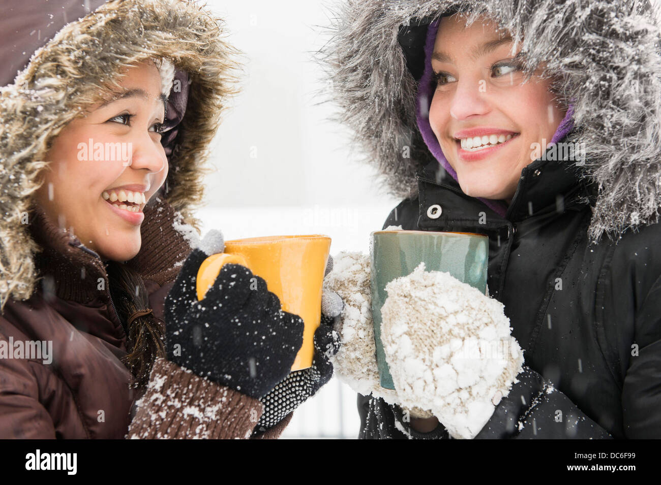 Female drinking hot chocolate hi-res stock photography and images - Alamy