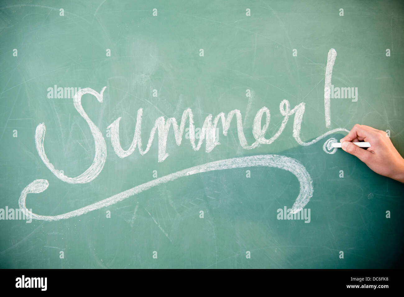 Summer' sign on blackboard Stock Photo - Alamy