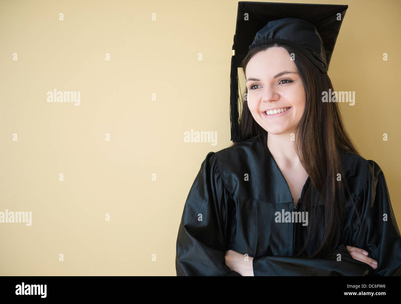 Happy attractive woman graduate hi-res stock photography and images - Alamy