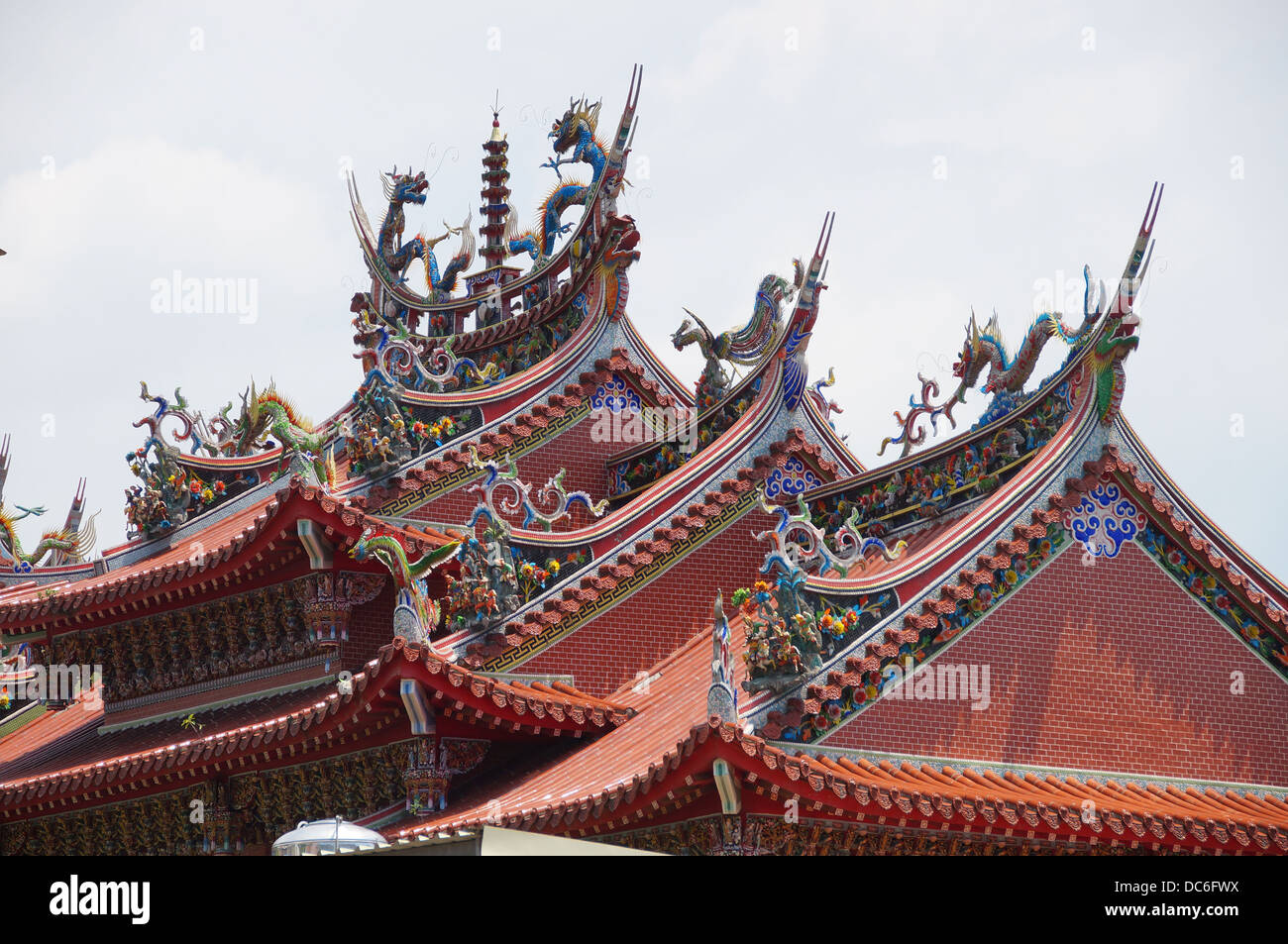 The decoration of the temple roof Stock Photo - Alamy