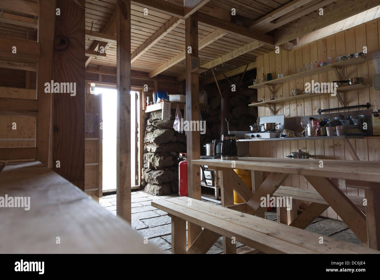 The Interior of the Utivist Alftavotn Hut Alftavatnakrokur Iceland ...