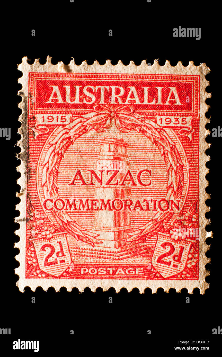Australia Anzac commemoration postage stamp Stock Photo - Alamy
