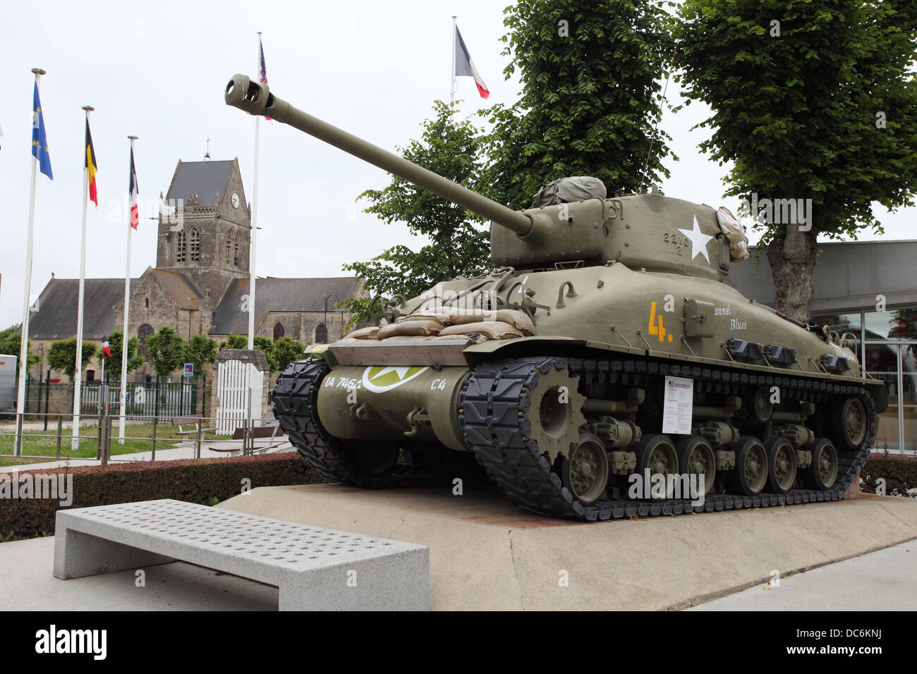 American Sherman tank 'Channel Blues', exhibit at The Airborne Museum ...