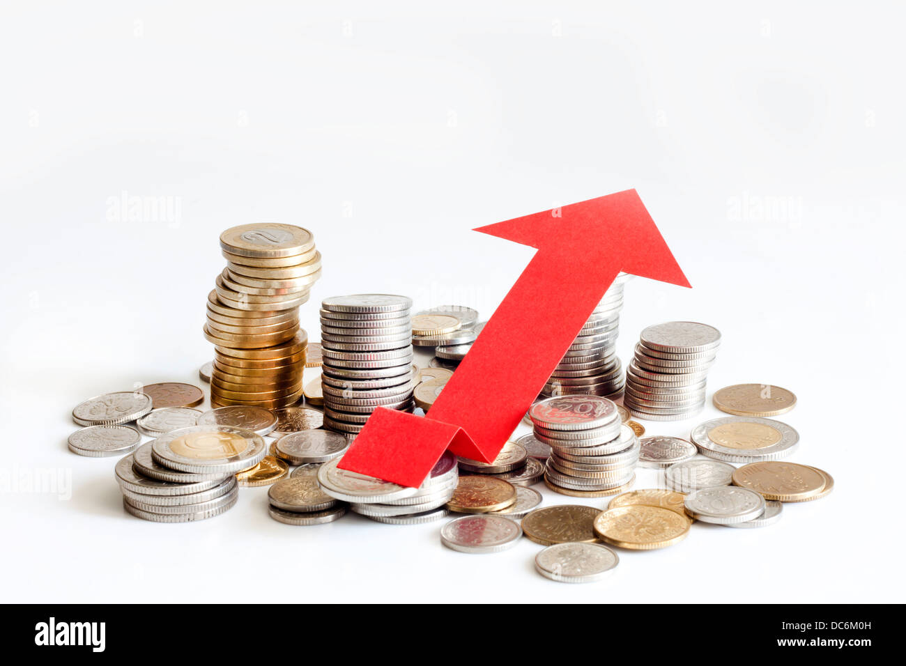 Stack of polish money increase finance abstract sign concept Stock ...