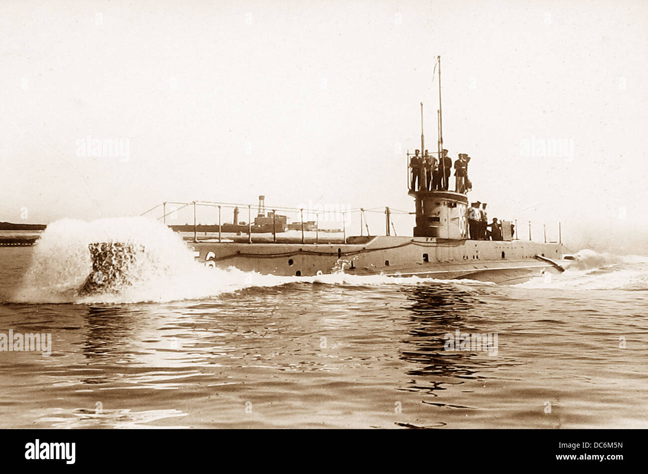 British E Class Submarine No. E6 early 1900s Stock Photo - Alamy