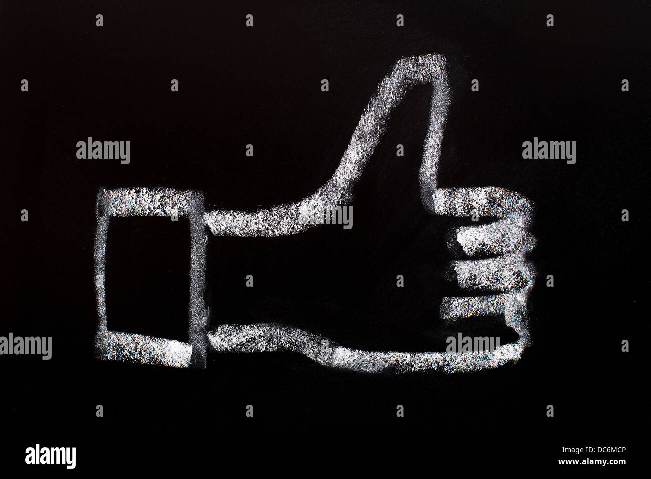 Like symbol drawn on blackboard Stock Photo - Alamy