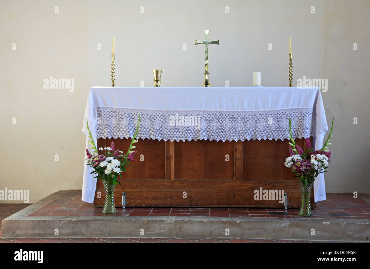A view of the altar in the parish church of SS Peter and Paul at Runham ...