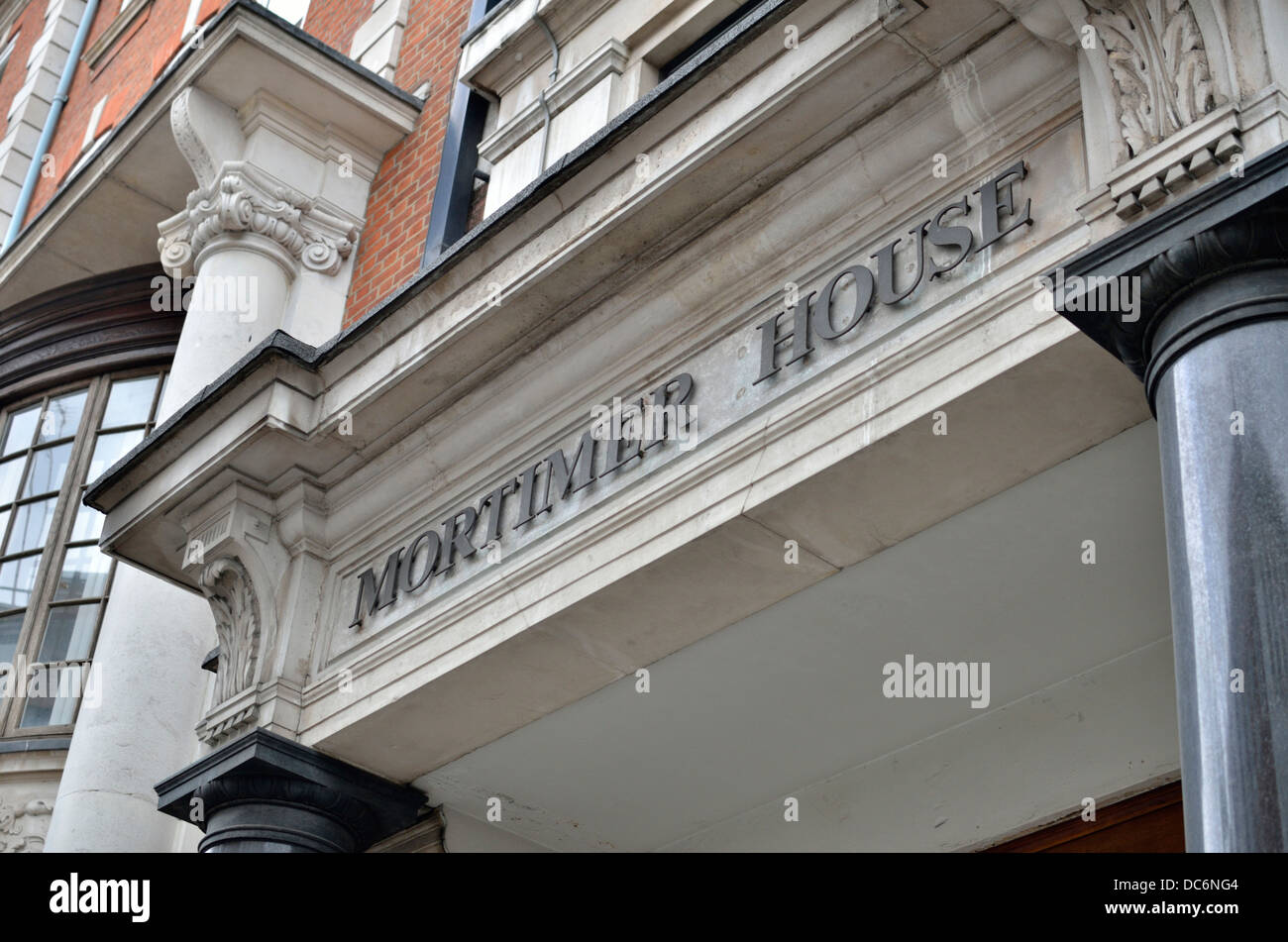 Mortimer House in Mortimer Street, Fitzrovia, London, UK Stock Photo ...