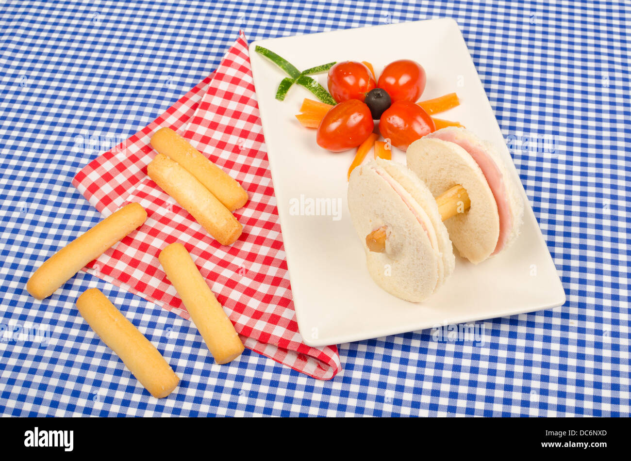 Creative way to prepare a sandwich for kids Stock Photo - Alamy