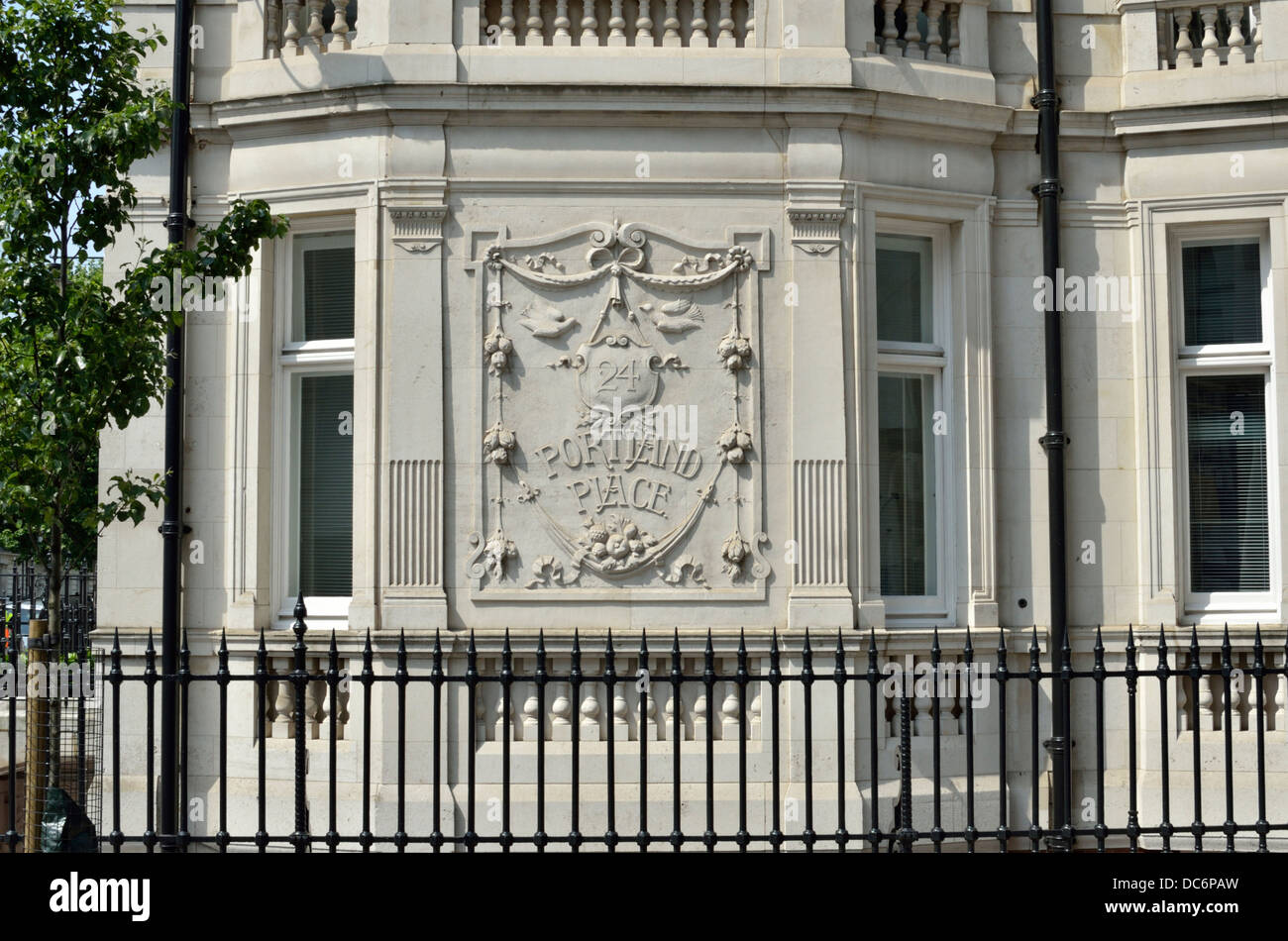 Number 24 Portland Place, London, UK Stock Photo - Alamy