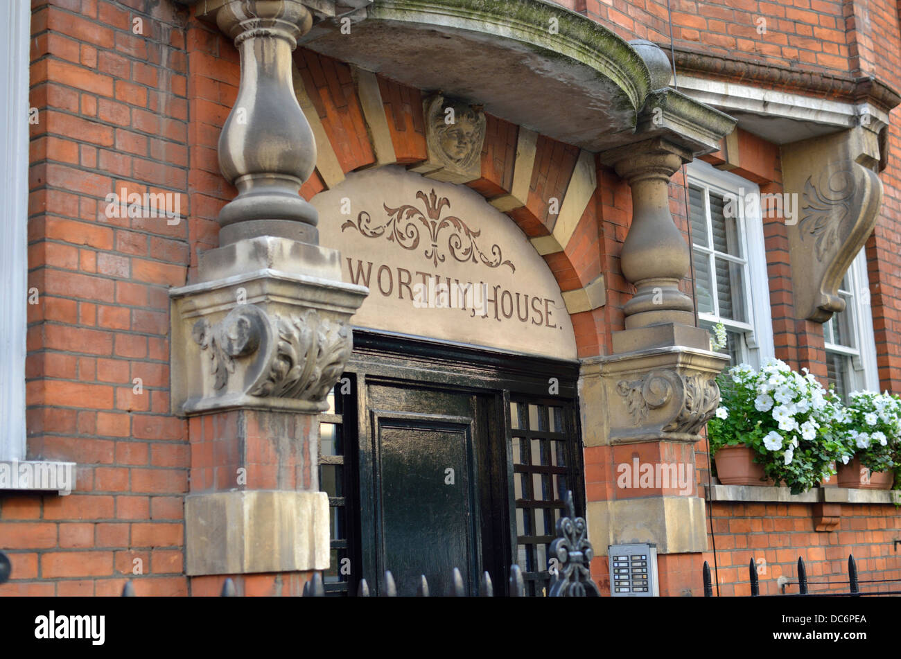 'Worthy House' sign on a building, London, UK Stock Photo - Alamy