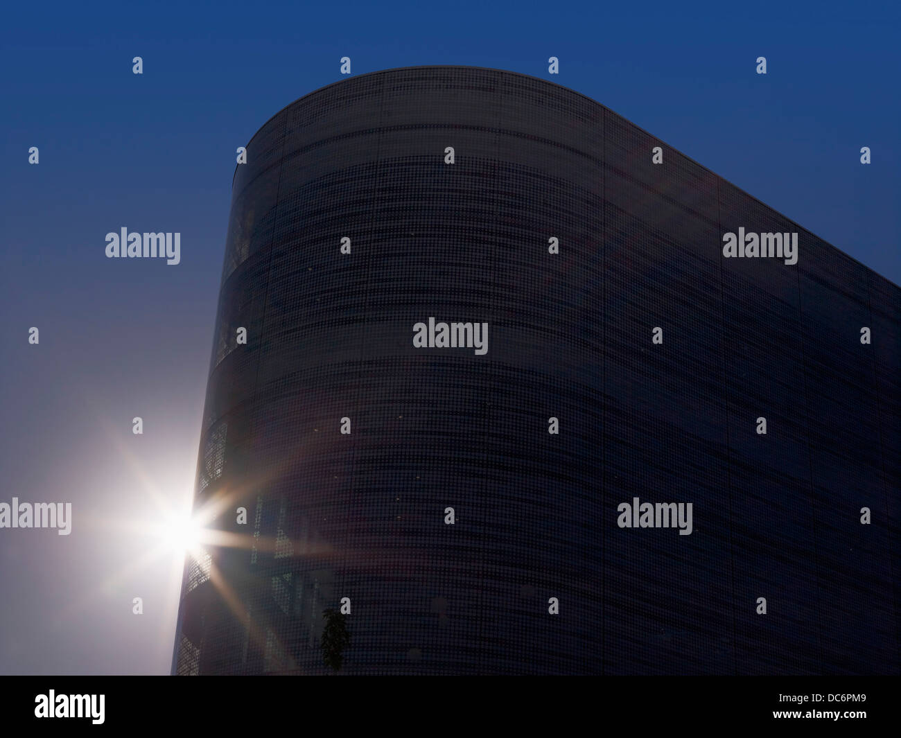 Glass facade of the cultural building forum confluentes hi-res stock ...