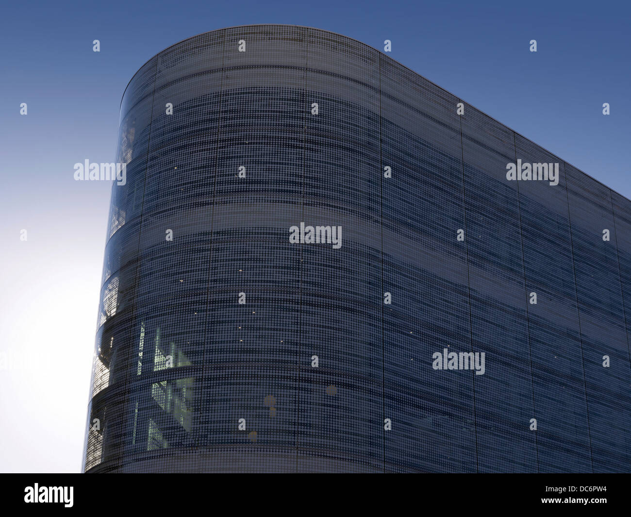 Glass facade of the cultural building forum confluentes hi-res stock ...