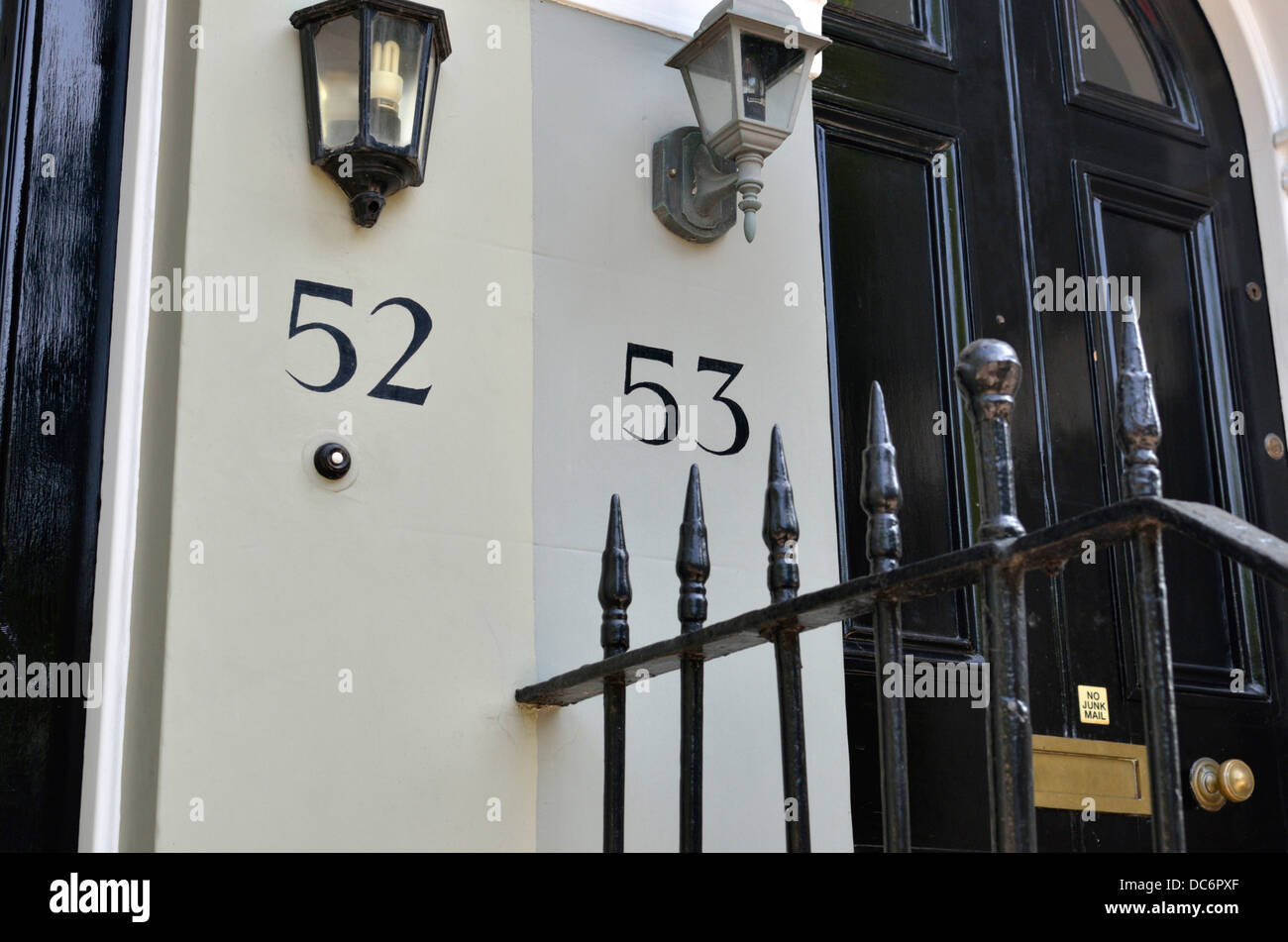 Two adjacent terraced houses, London, UK Stock Photo - Alamy