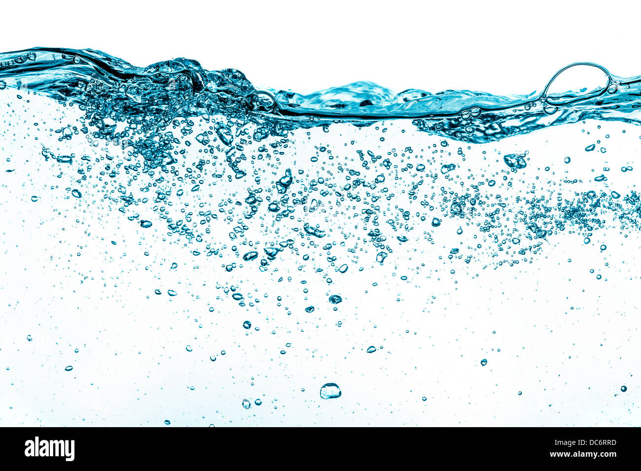 Many bubbles in water close up, abstract water wave with bubbles Stock ...