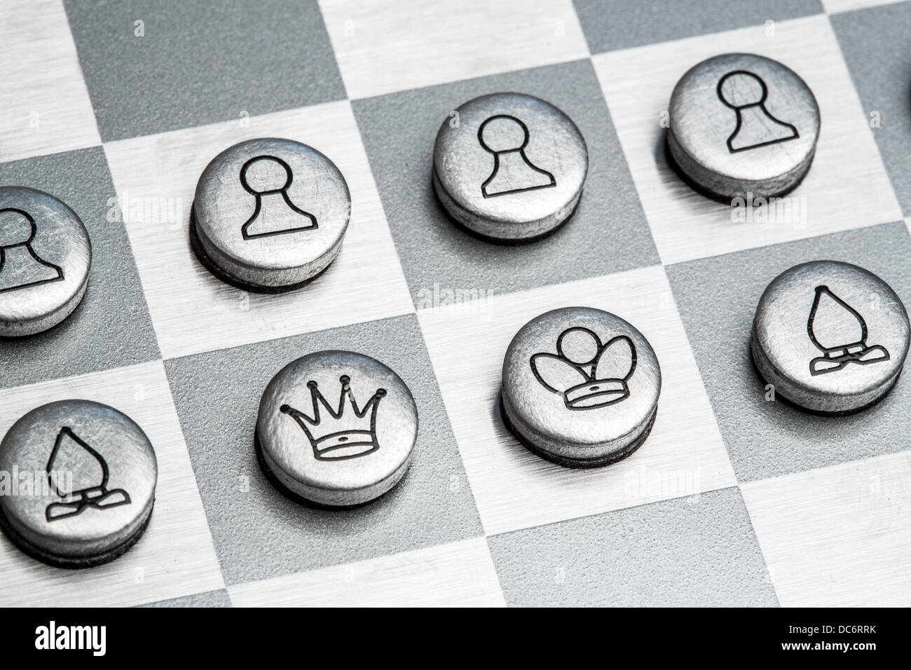 Photo of metal chess round shape Stock Photo - Alamy