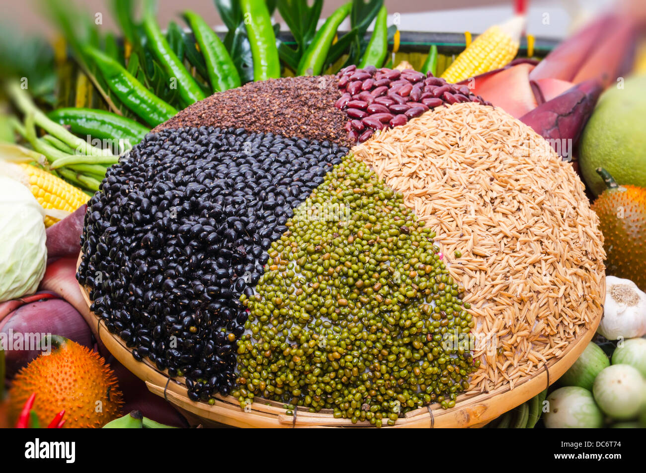 Seeds in the showroom of the annual agricultural farmers Stock Photo ...