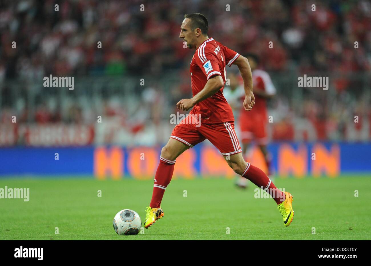 Munich, Germany. 09th Aug, 2013. Munich's Franck Ribery is pictured ...