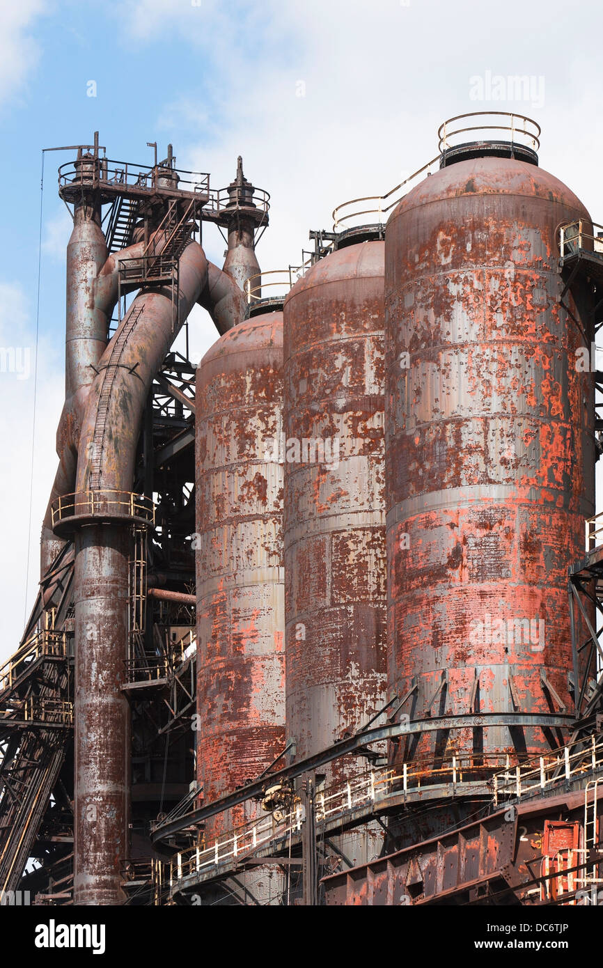 USA, Pennsylvania, Bethlehem, Historical industrial mill Stock Photo ...
