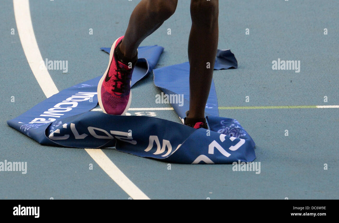 Moscow, Russia. 10th Aug, 2013. Kenya's Edna Kiplagat celebrates after ...