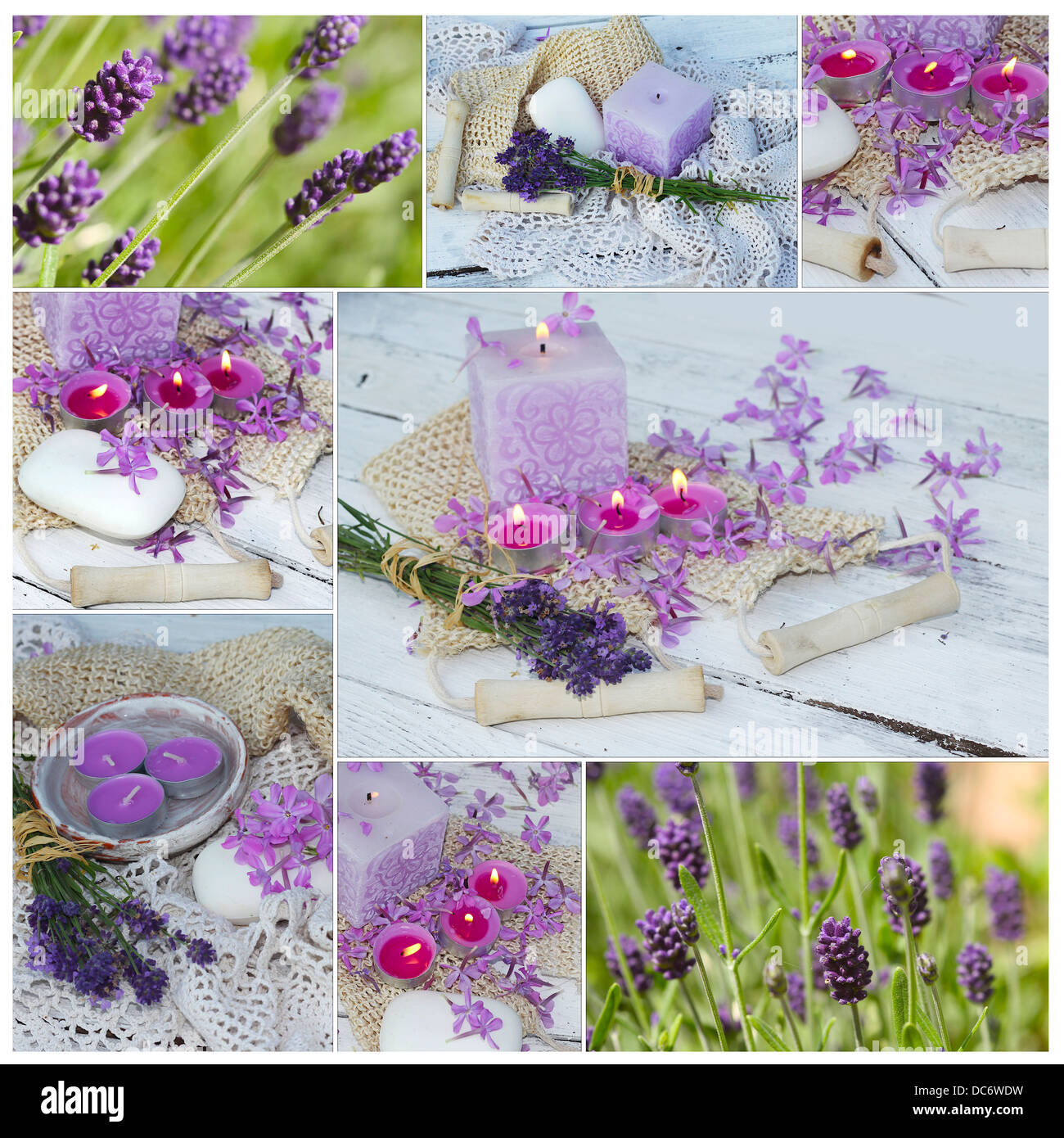 Collage of spa products Stock Photo - Alamy