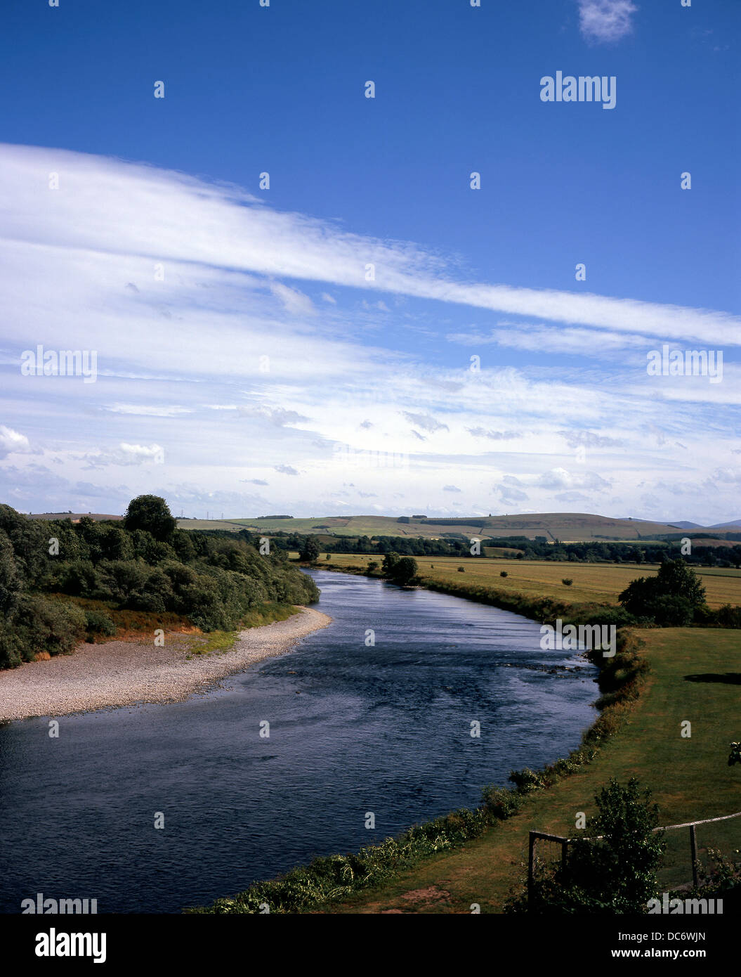 The River Tweed at Coldstream Berwickshire Scottish Borders Scotland ...