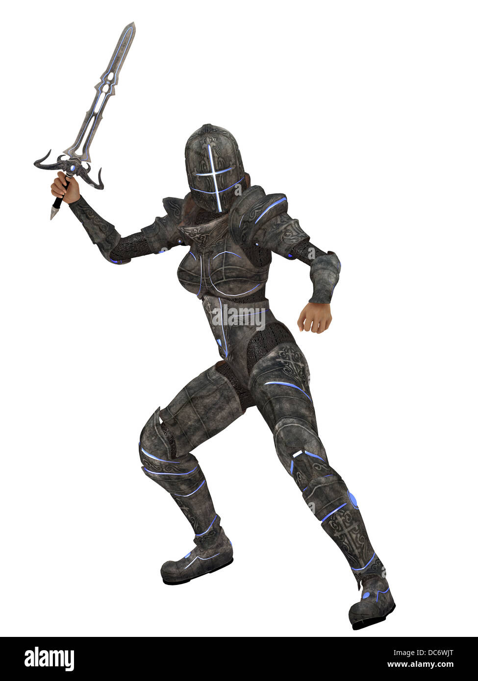 Magical female knight Stock Photo - Alamy