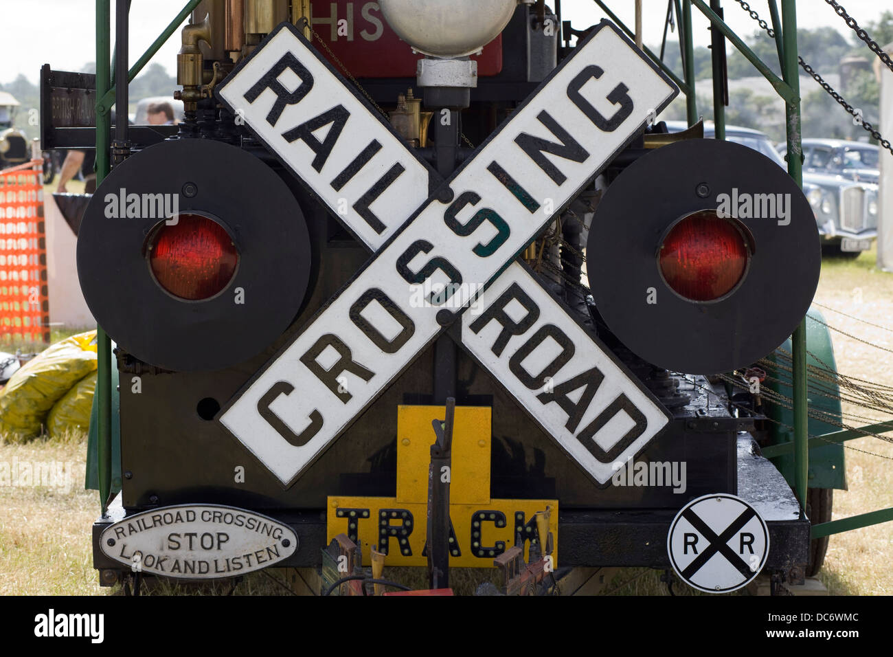 Railroad crossing stop look and listen hi-res stock photography and ...