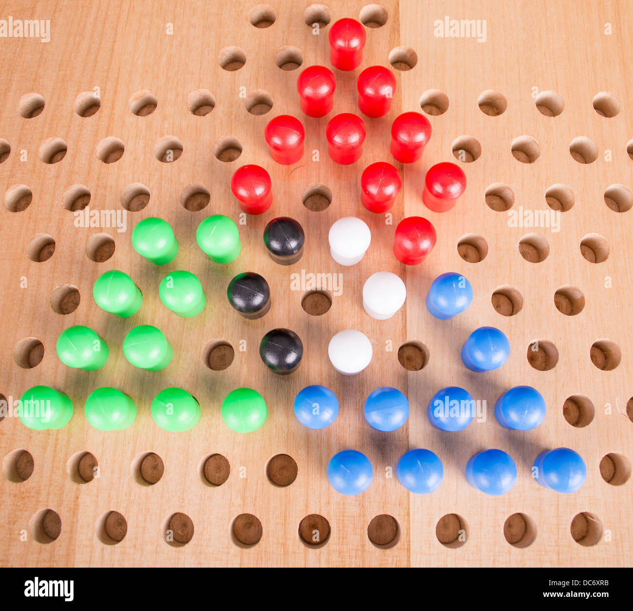 chinese checkers wooden board game Stock Photo - Alamy